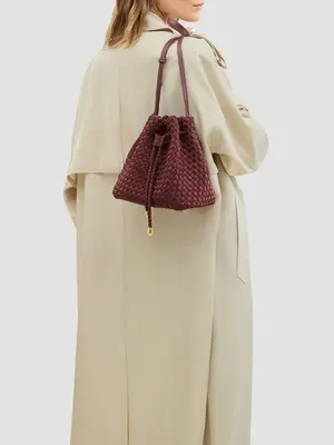 NAGHEDI Gramercy Bucket Bag - Bordeaux
