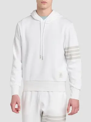 Thom Browne 4 Bar Overdyed Loopback Cotton Hoodie