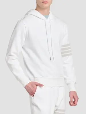 Thom Browne 4 Bar Overdyed Loopback Cotton Hoodie