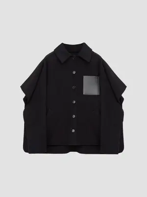Loewe Wool-blend Button-front Cape Coat
