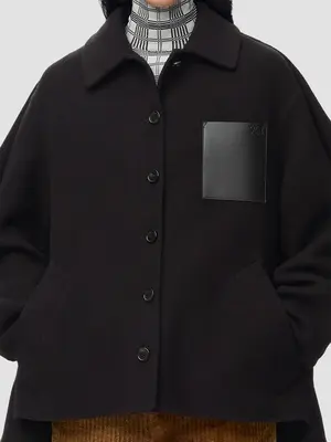 Loewe Wool-blend Button-front Cape Coat
