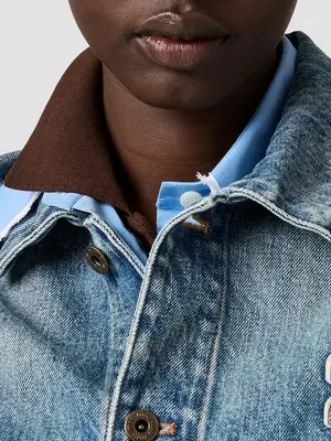 Miu Miu Denim And Poplin Trucker Jacket