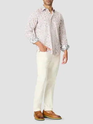 Robert Graham Fairview Floral Stretch-cotton Button-front Shirt