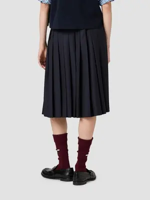 Miu Miu Pleated Batavia Midi Skirt
