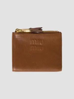 Miu Miu Small Nappa Leather Wallet - Brown