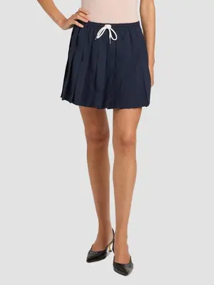 Thom Browne Pleated Wool Miniskirt