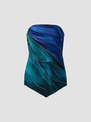 Miraclesuit Maldiva Printed Tankini Top - Blue Multi
