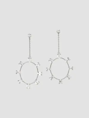 Ramy Brook Stone Jewelry Alanna Silvertone & Cubic Zirconia Drop Earrings - Silver