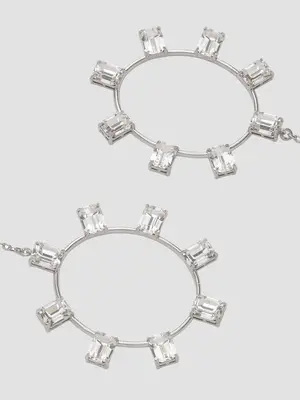 Ramy Brook Stone Jewelry Alanna Silvertone & Cubic Zirconia Drop Earrings