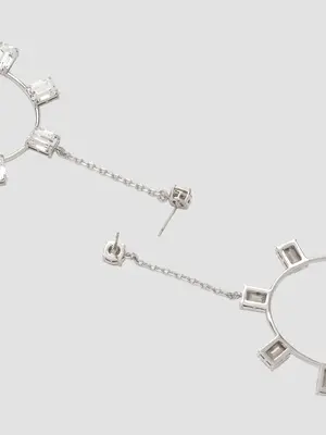 Ramy Brook Stone Jewelry Alanna Silvertone & Cubic Zirconia Drop Earrings