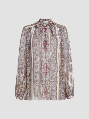 Giambattista Valli Paisley Silk Blouse