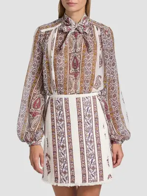 Giambattista Valli Paisley Silk Blouse