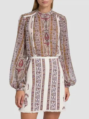 Giambattista Valli Paisley Silk Blouse