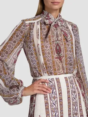 Giambattista Valli Paisley Silk Blouse