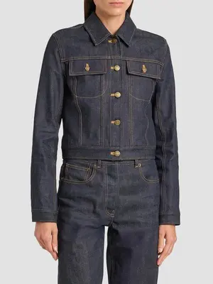 Thom Browne Cropped Denim Jacket