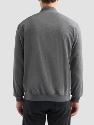 Kiton Cotton Jersey Zip-front Jacket - Grey