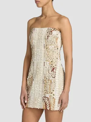 Ramy Brook Doris Embellished Strapless Minidress