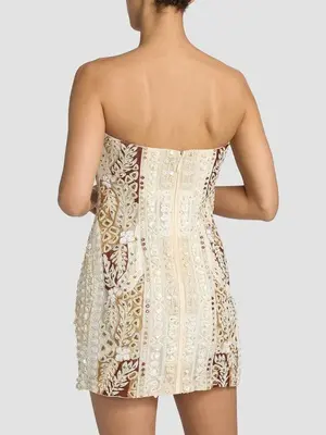 Ramy Brook Doris Embellished Strapless Minidress