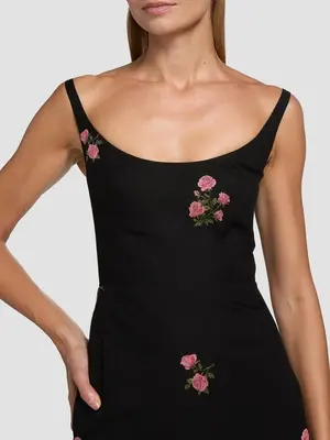 Giambattista Valli Floral Fil Coupé Cotton Minidress