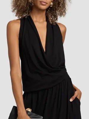 Ramy Brook Jenny Cotton-blend Draped Top