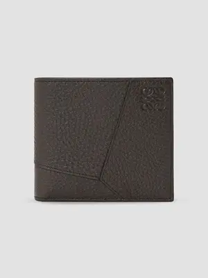 Loewe Puzzle Leather Bi-fold Wallet - Chocolate