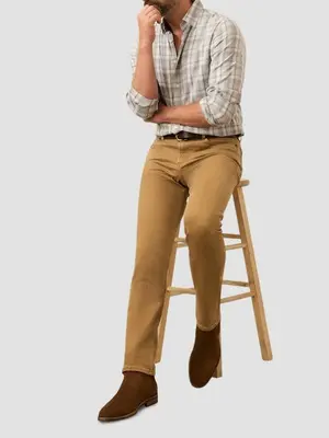 Faherty Brand Stretch Terry Five-pocket Pants - Elk Brown