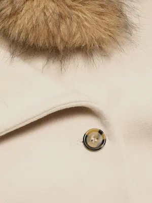 Ba&sh Terry Faux Fur-trim Boxy Coat