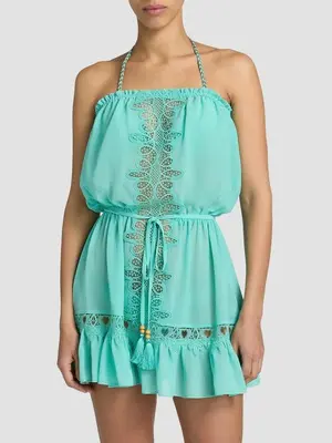 Ramy Brook Beth Lace-trim Cover-up Minidress