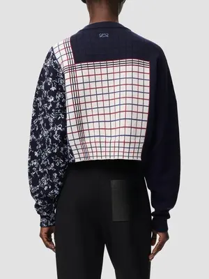 Loewe Patchwork Knit Crewneck Sweater