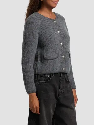 Ba&sh Harry Brushed Flap-pocket Cardigan