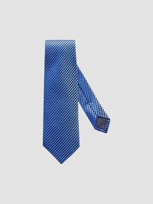 Eton Micro Circle Silk Tie - Blue