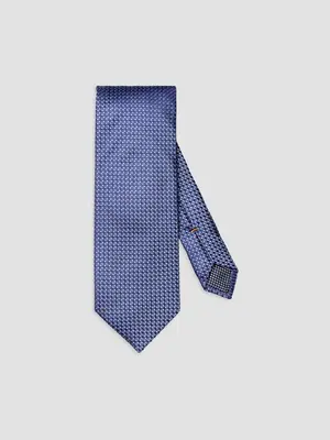 Eton Micro Circle Silk Tie - Navy