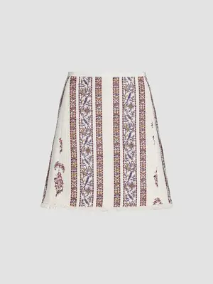 Giambattista Valli Floral Bouclé A-line Miniskirt - Ivory Multi