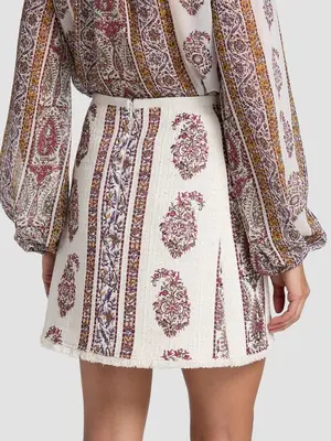 Giambattista Valli Floral Bouclé A-line Miniskirt