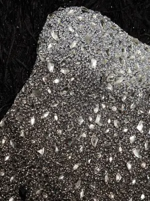 Pamella Roland Ombré Feathered Embellished Cocktail Dress