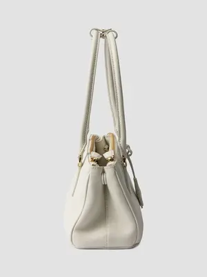 Prada Medium Galleria Leather Top Handle Bag - White