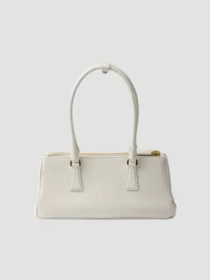 Prada Medium Galleria Leather Top Handle Bag - White