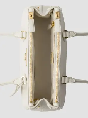Prada Medium Galleria Leather Top Handle Bag - White