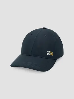 Loewe Flag Patch Cotton Baseball Cap - Deep Navy