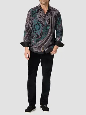Robert Graham Beaded Paisley Woven Shirt