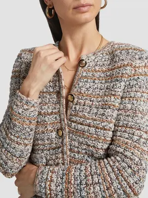 Ba&sh Mixed Knit Cardigan