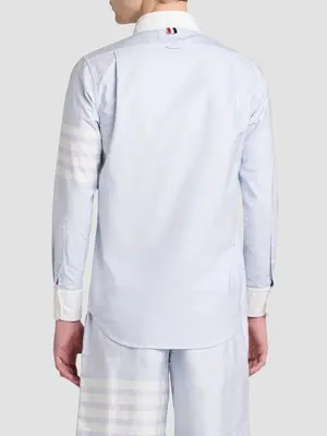 Thom Browne Engineered 4-bar Straight-fit Oxford Shirt - Light Blue