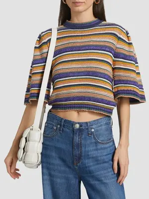 Ba&sh Farfaela Striped Cotton Sweater