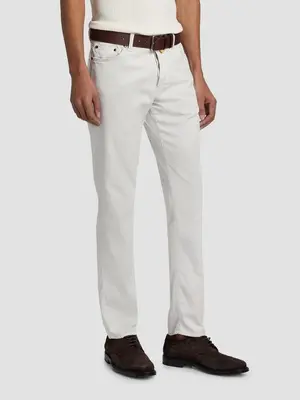 SARTORIO NAPOLI Cotton-blend Slim-leg Trousers