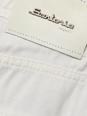 SARTORIO NAPOLI Cotton-blend Slim-leg Trousers