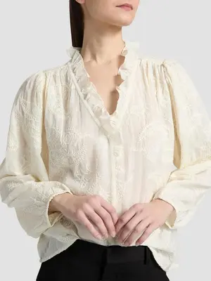 Ba&sh Petty Embroidered Blouse