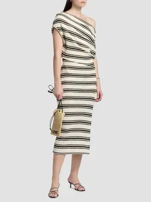 Ramy Brook Striped Chet Midi-dress