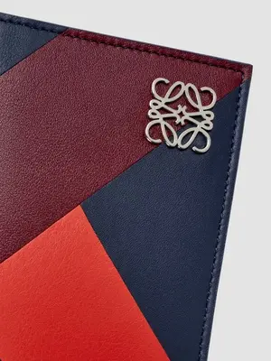 Loewe Anagram Colorblocked Leather Passport Case