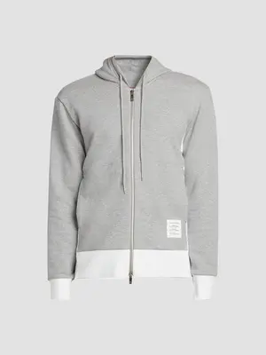 Thom Browne Loopback Jersey Hoodie Jacket - Light Grey