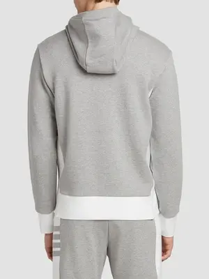 Thom Browne Loopback Jersey Hoodie Jacket - Light Grey